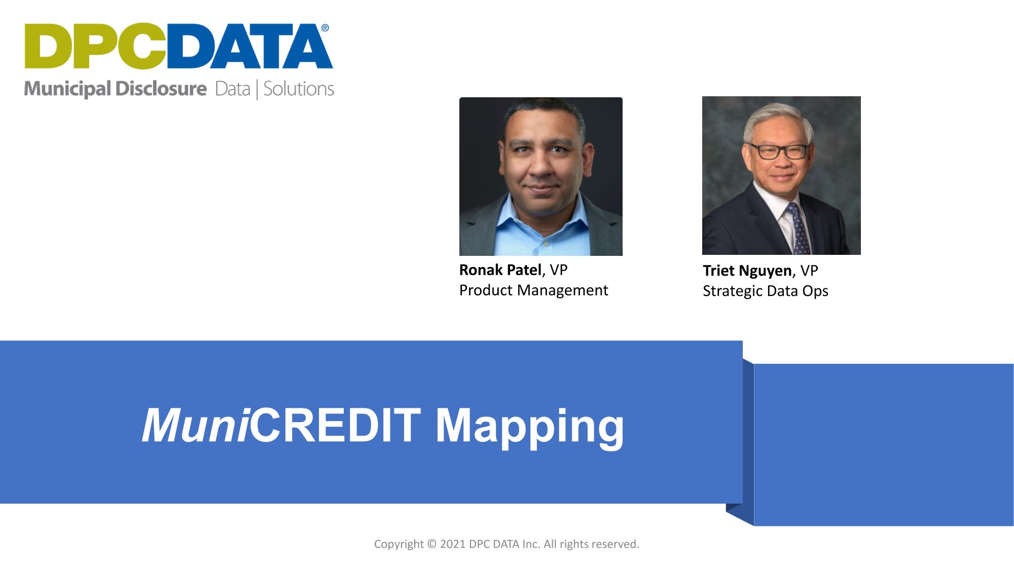 MuniCREDIT Mapping (NFMA Product Showcase) - DPC DATA